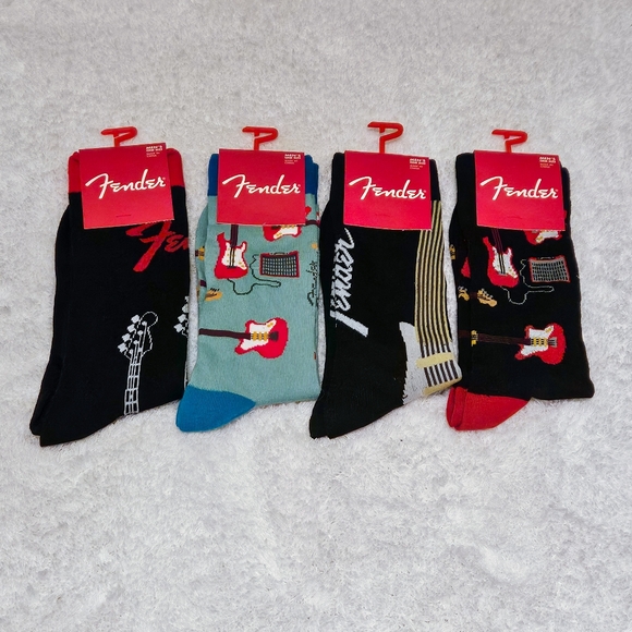 Fender | Underwear & Socks | New Fender Guitar 4 Pack Socks | Poshmark